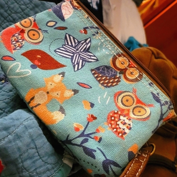 UNIONBAY | Bags | Nwot Wristlet Wallet Mint Green Woodland Critters ...